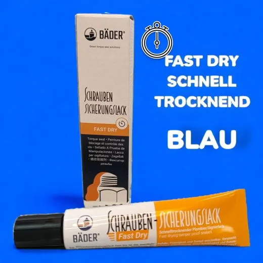 Schraubensicherungslack BLAU FAST DRY 20ml Tube - Bäder® Lacke
